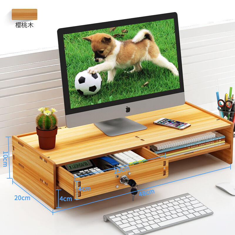 Computer Monitor Elevated Shelf Base Screen Office Supplies Desktop ...