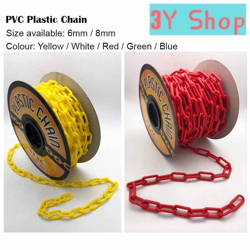PVC Plastic Chain 6mm / 8mm Red Yellow Rantai Plastik Kuning Merah | Lazada