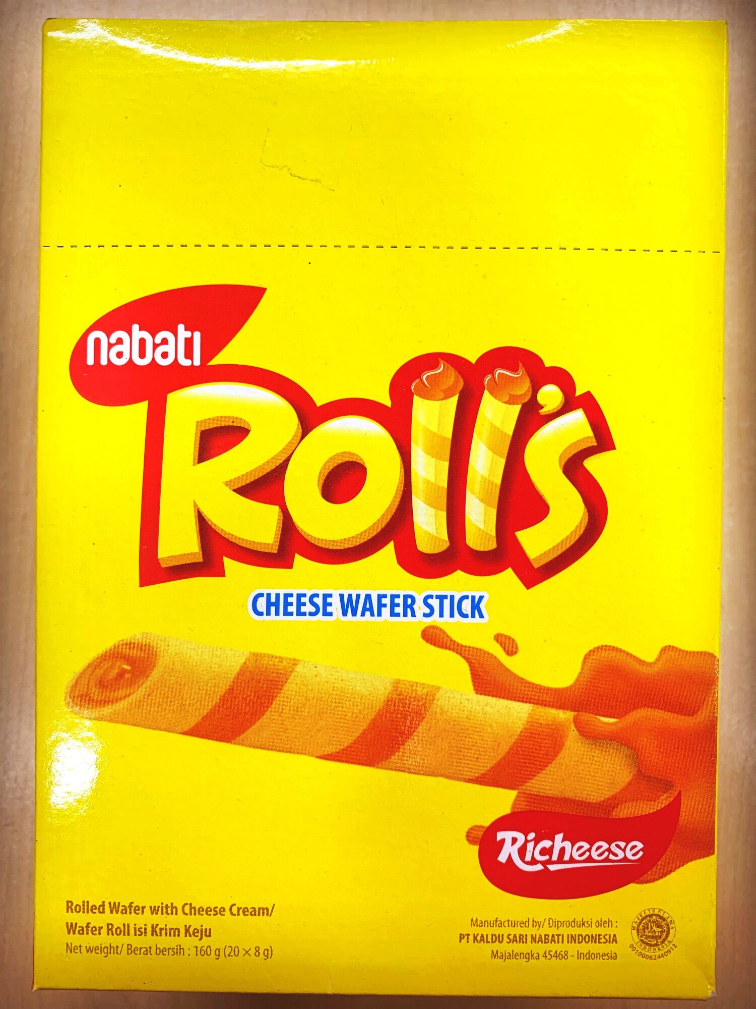 💥PEMBORONG💥 NABATI ROLL’S RICHEESE CHEESE WAFER STICK 20 PCS X 8G (160G) | Lazada