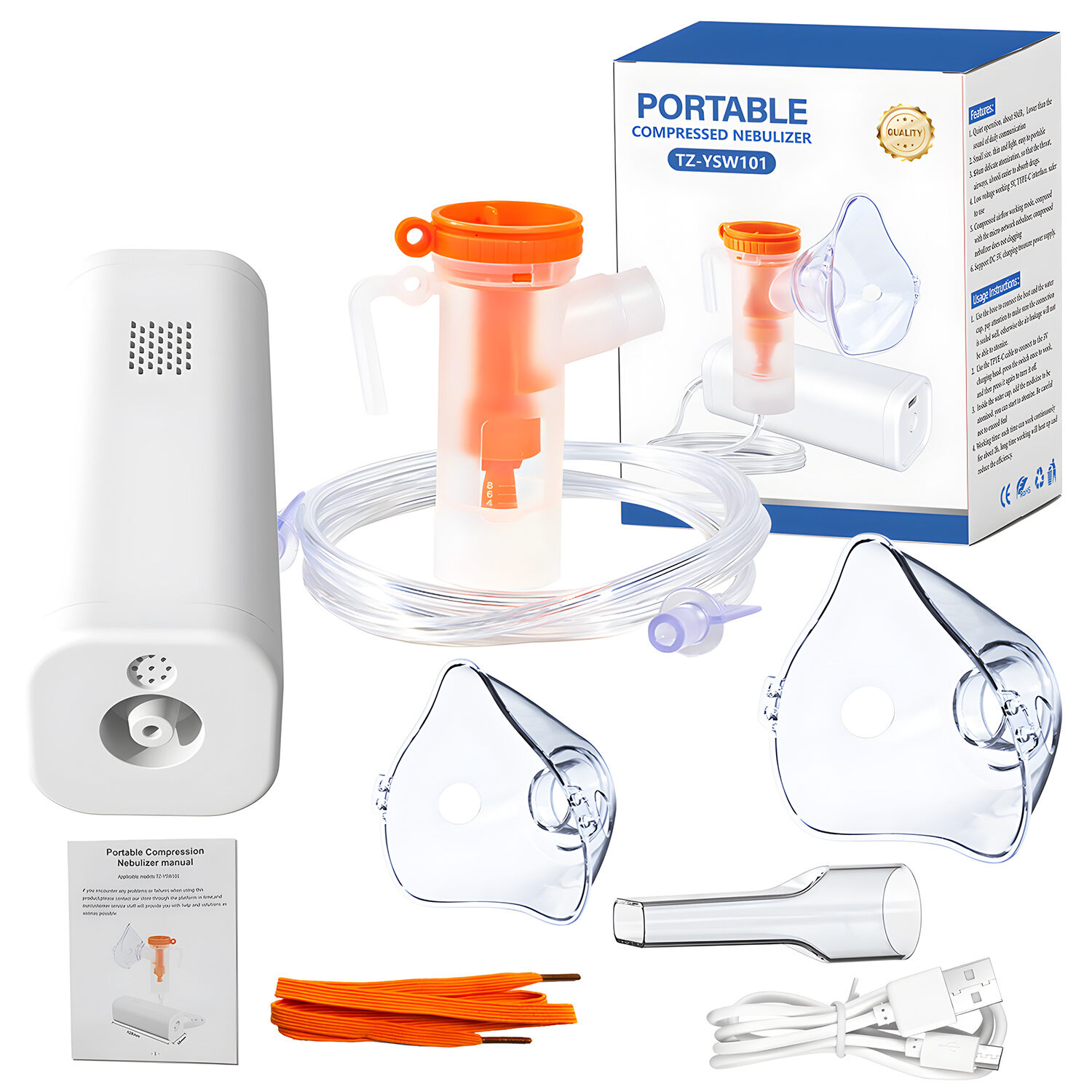 Portable Medical Nebulizer For Asthma Inhaler Ultrasonic Spray Handheld ...