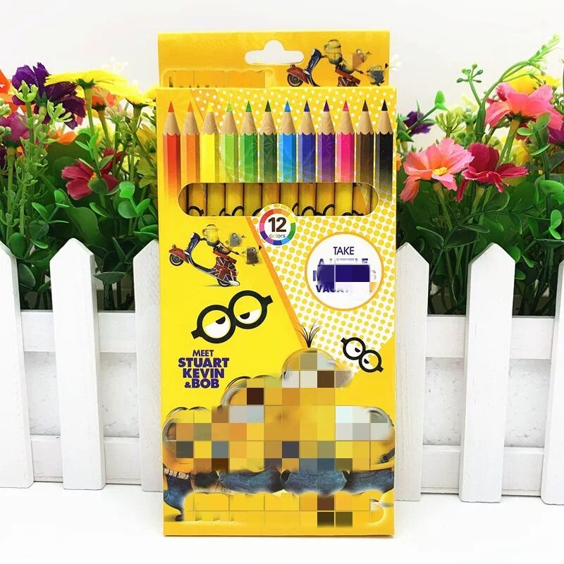 Children’s Cartoon Colour Pencil Set (12Colours) Kids Color Pencil ...