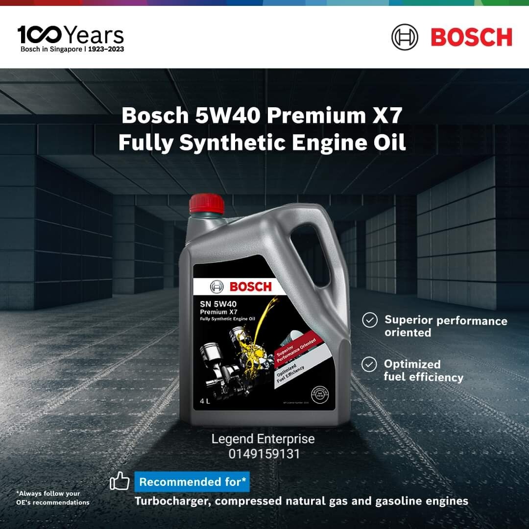 Bosch Premium X7 5W40 Fully Synthetic Engine Oil 4L | Lazada