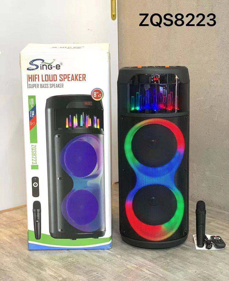 🔥High Power Xtra Bass Wireless Bluetooth Party Speaker With Wireless MIC *RGB LIGHTING* *8 INCH ...