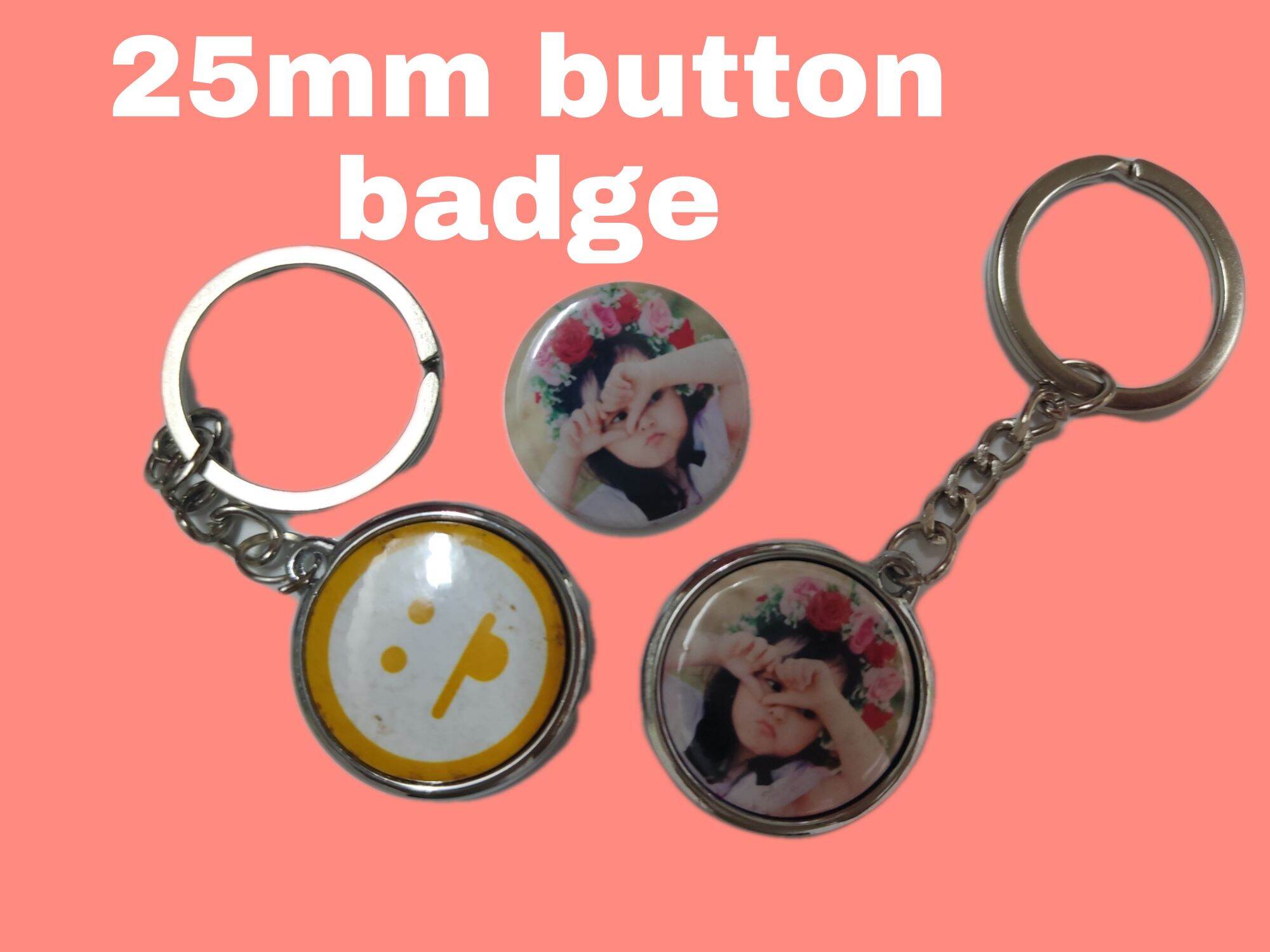 Custom Print button badge keychain | Lazada