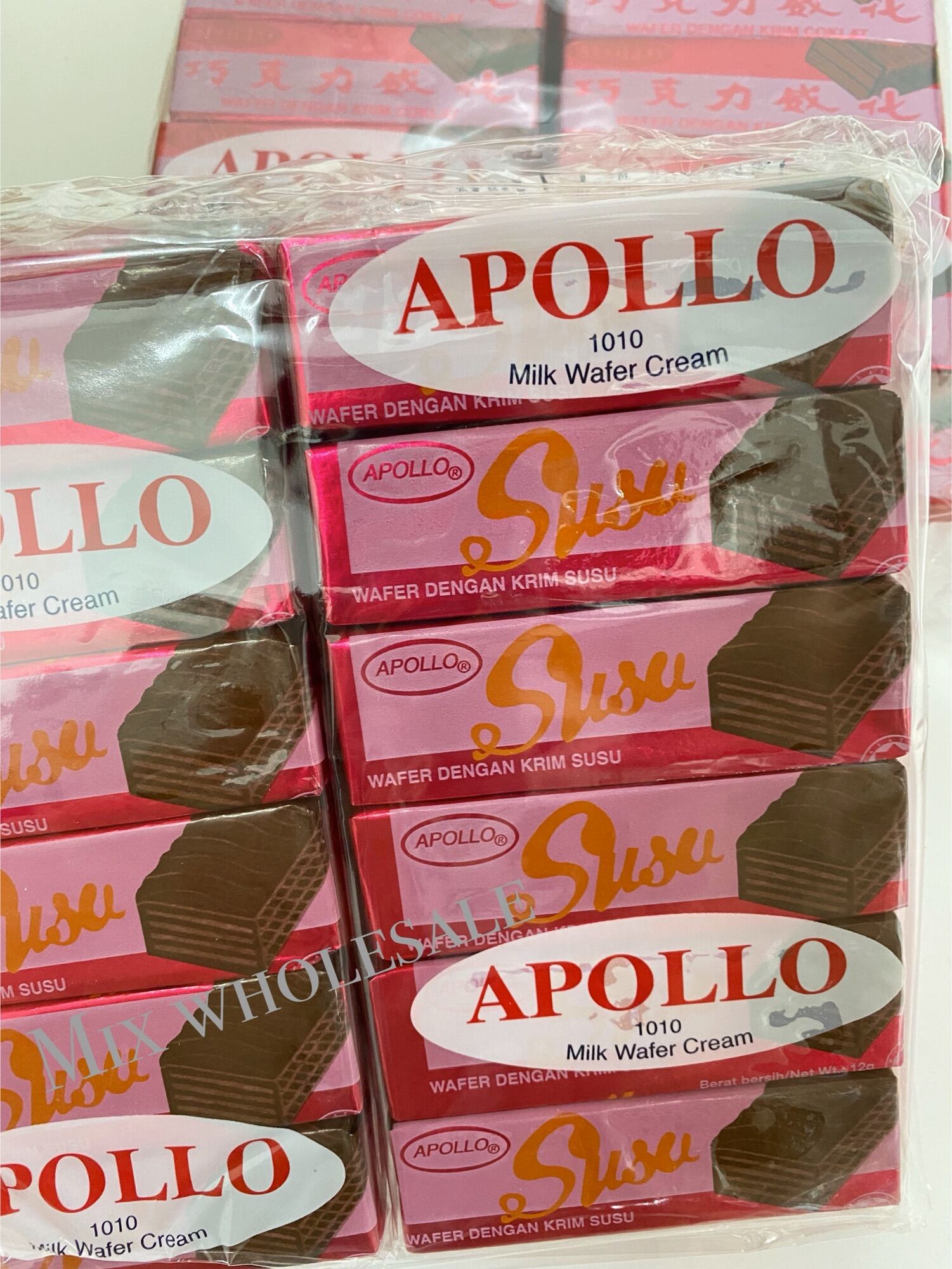 48pcs Apollo Milk Wafer Cream, Wafer dengan krim susu, 牛奶威化饼 | Lazada