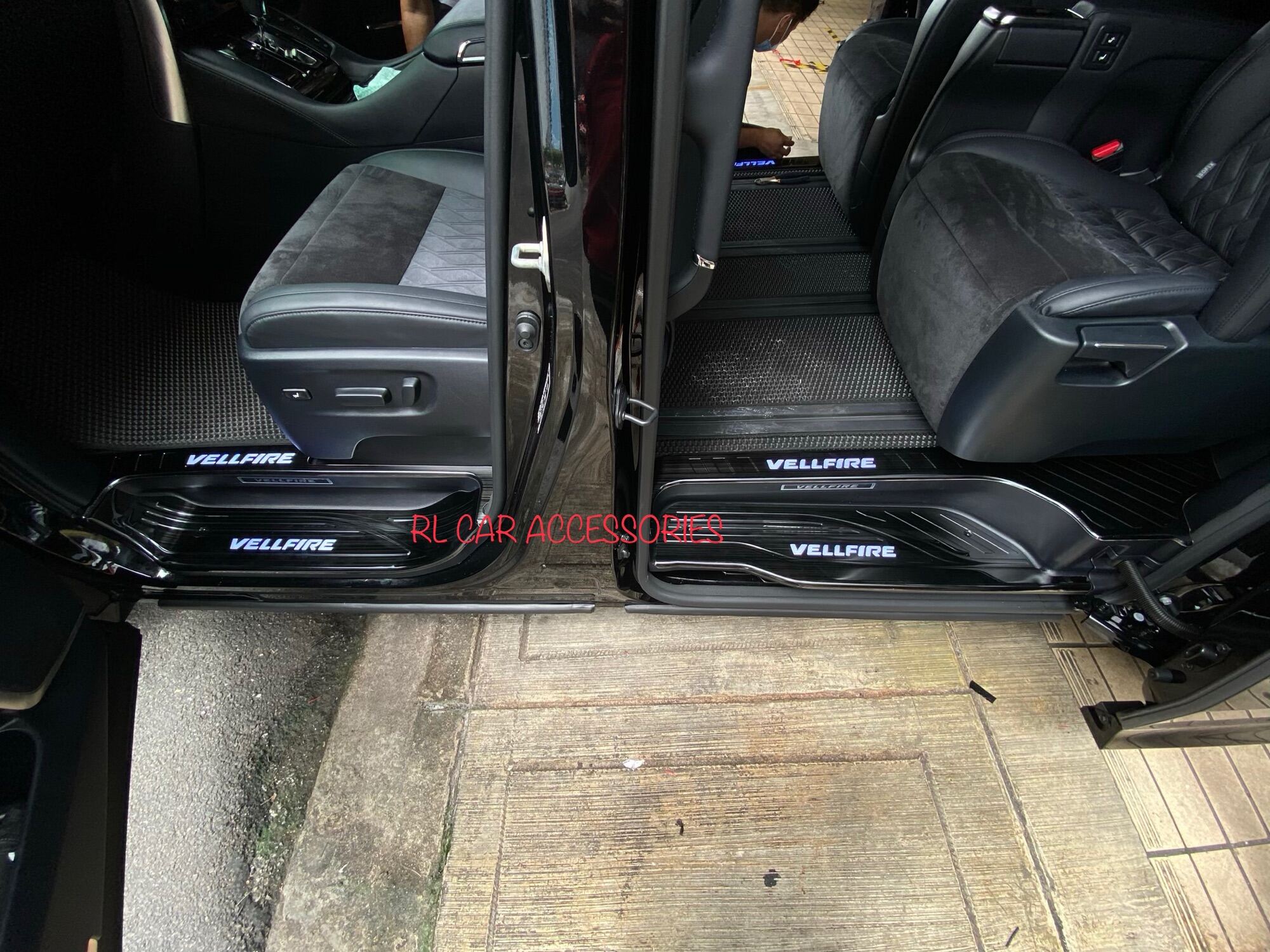 Toyota vellfire alphard anh20 8pcs foot door side step kick scuff 2008 ...