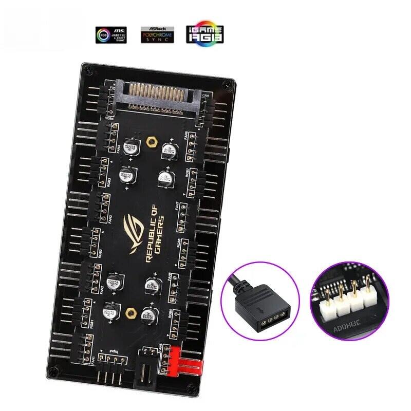 Rgb Dimming Pwm Thermostat Control Two-in-one Fan Speed Adjuster 12v4 ...