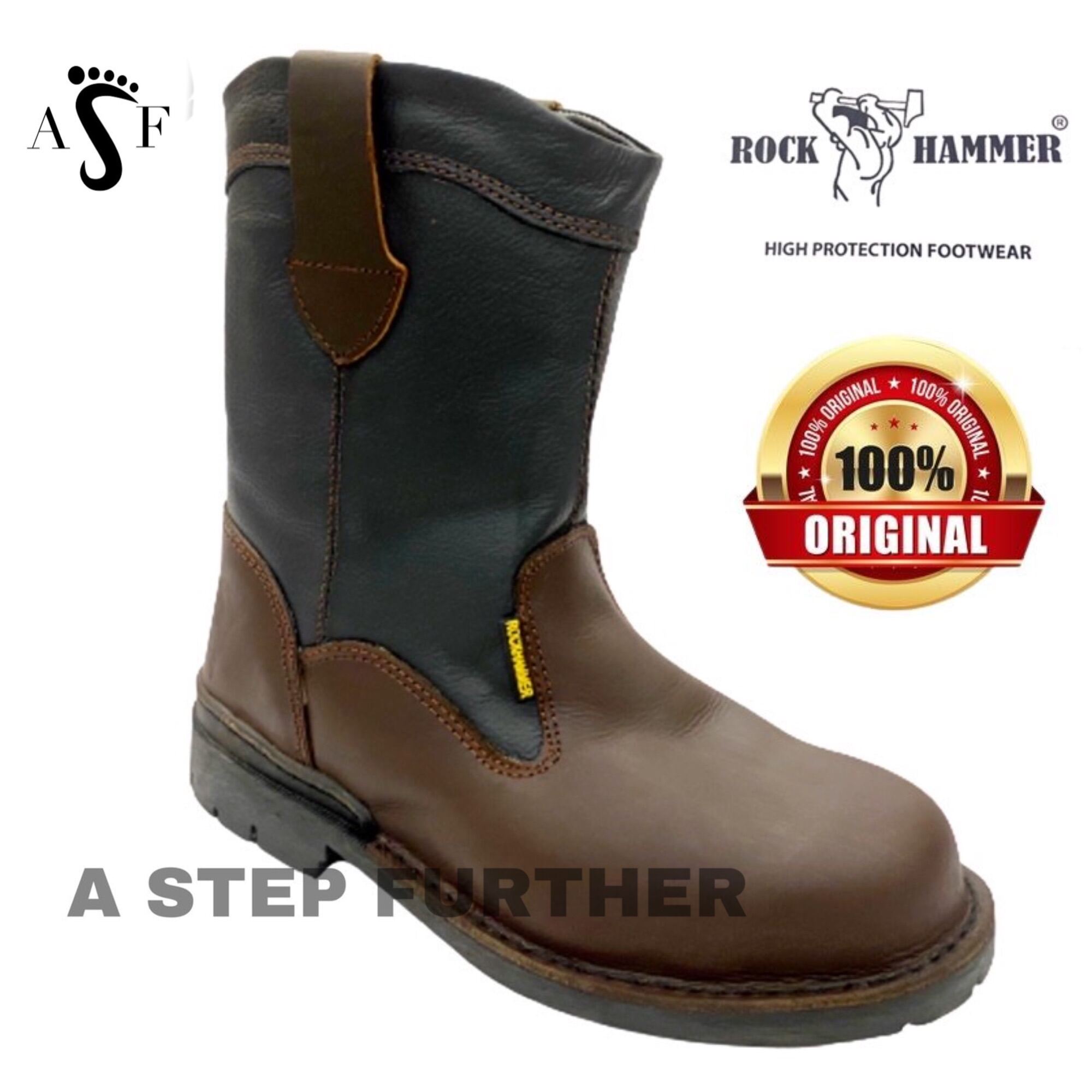 Original Rock Hammer Safety Boot High Cut Leather Safety Boot 917 (OIL ...