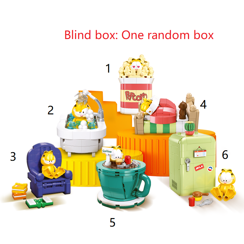 Garfield Blocks Magic Cartoon Cat Anime Figures Collection Building Toy ...