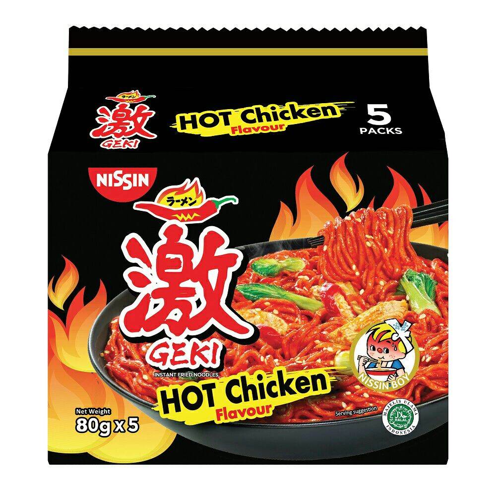 (HALAL) Nissin Geki Ramen Instant Noodles (5's Bag) | Lazada