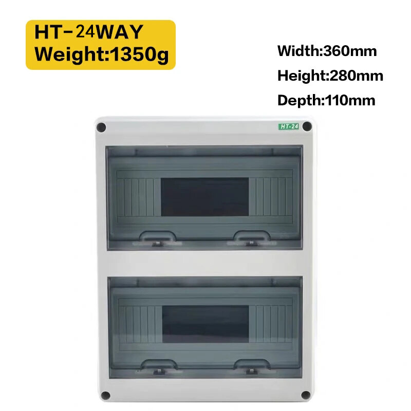 HT-5/8/12/15/18/24 Plastic Distribution Box Waterproof MCB Box Panel ...