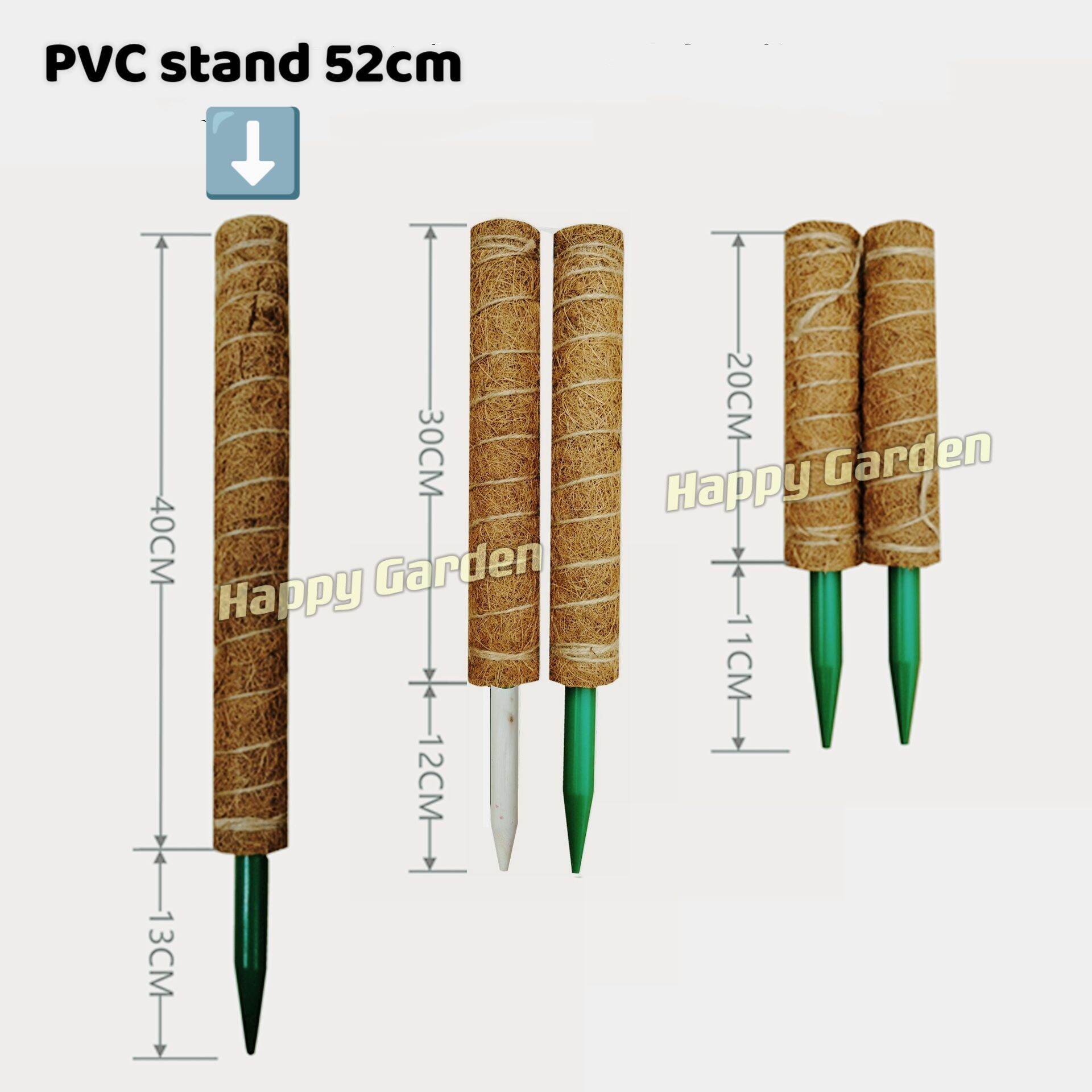 PVC stand Extendable Coconut Fiber Totem Pole Coco Stick Batang Tiang ...