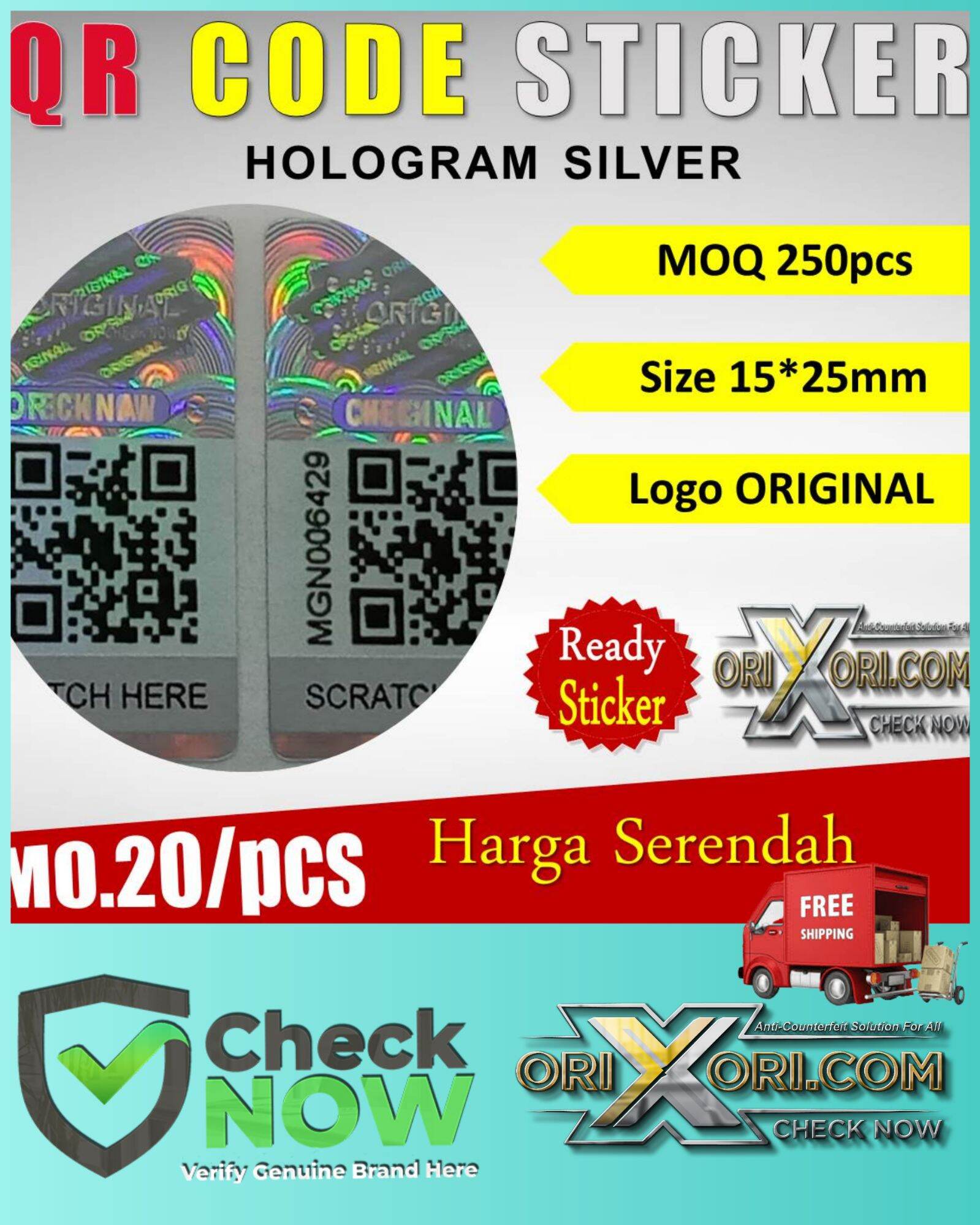 Hologram QR Code Original Silver | Lazada