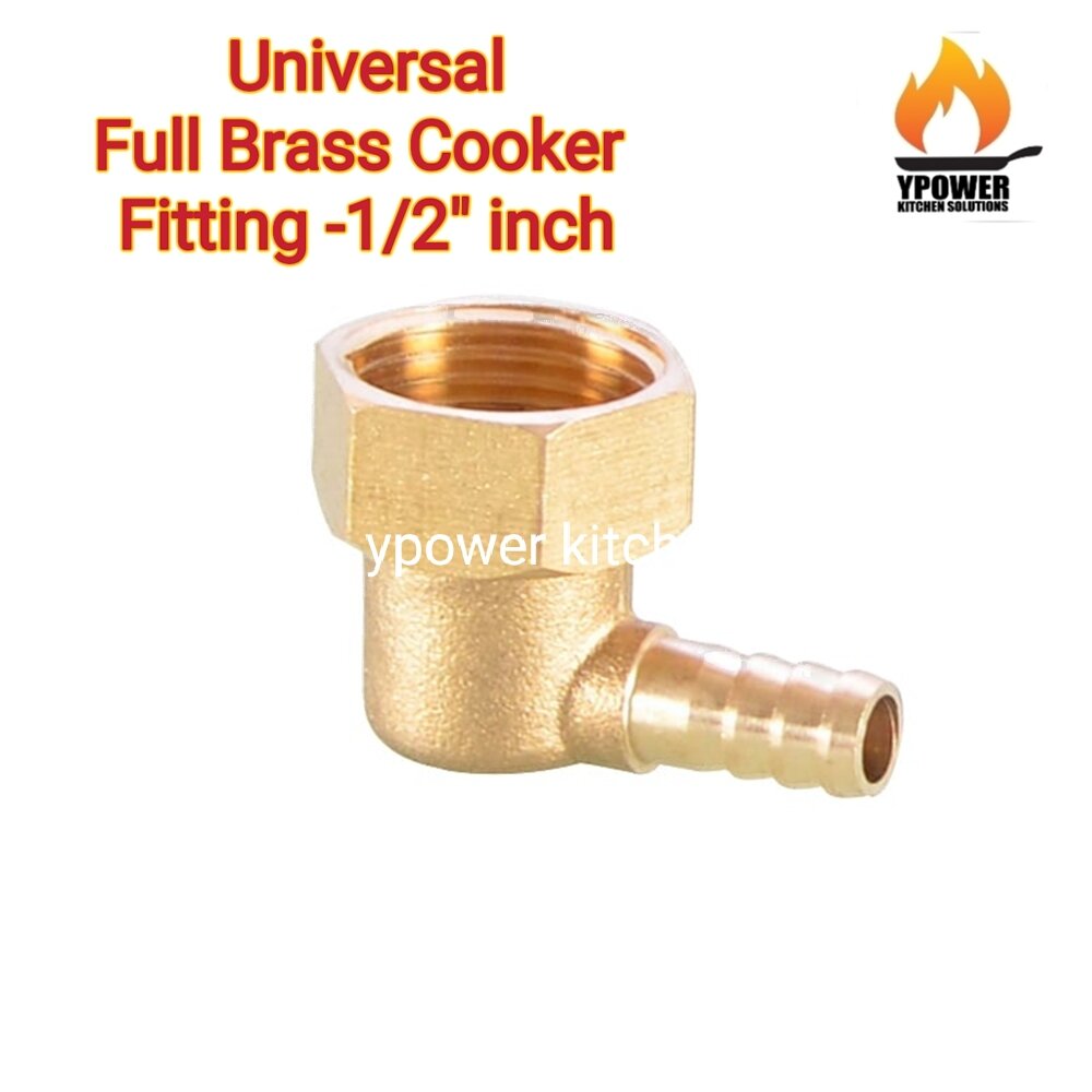 Universal Gas Cooker Stove fitting Full Brass/ Hob Inlet Joint Hose ...