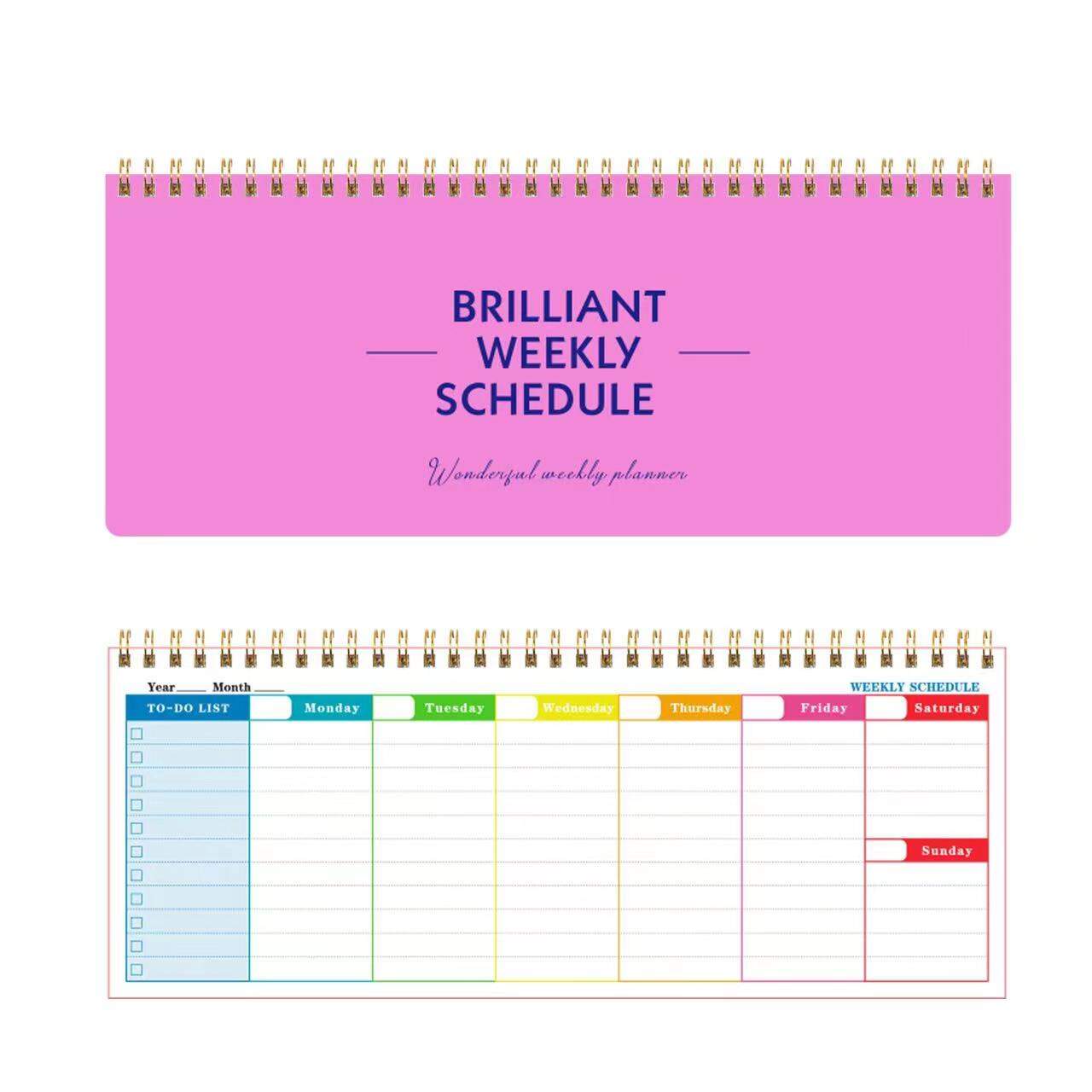 Efficient Self-Filled Weekly Schedule Management Spiral Notebook ...