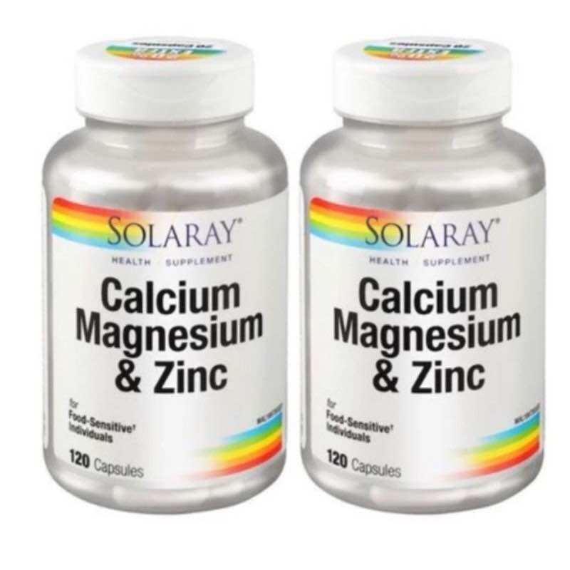 Solaray Calcium Magnesium & Zinc (120's /2x120's) (Expiry Date 1/27 ...