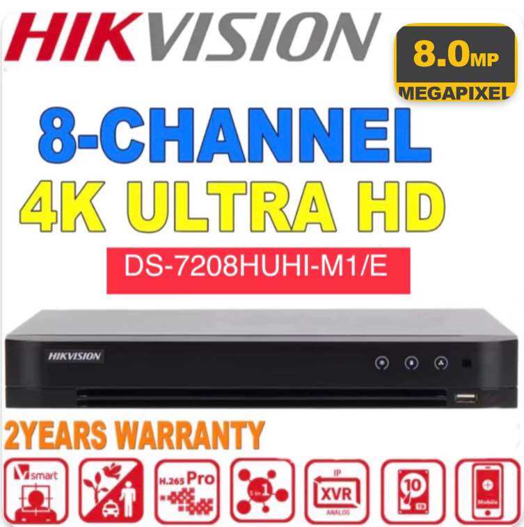 HIKVISION 8CH 4K DVR 8.0MP HIK TURBO HD CCTV IDS-7208HUHI-M1/E 8CH ...