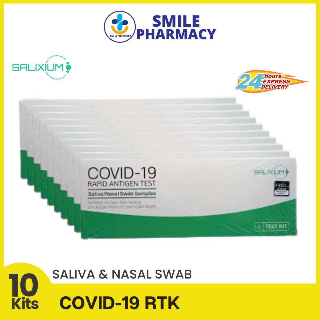 (EXP 04/25) SALIXIUM Saliva/Nasal Swab Rapid Antigen Covid 19 Home Test ...
