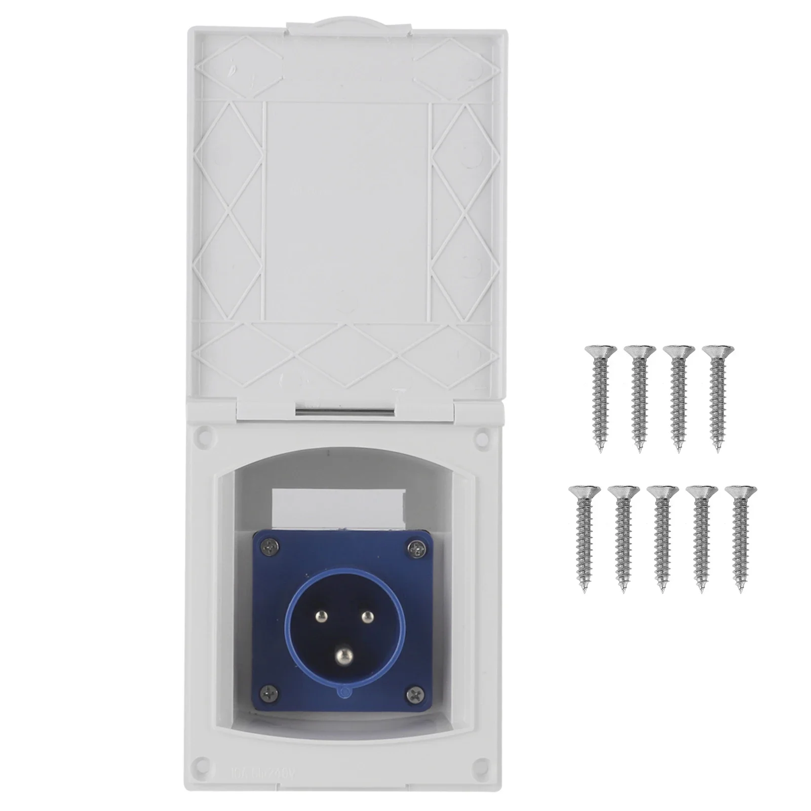 Motorhome Plug 16A 220V-240V Waterproof External 3 Pin Flush Female ...