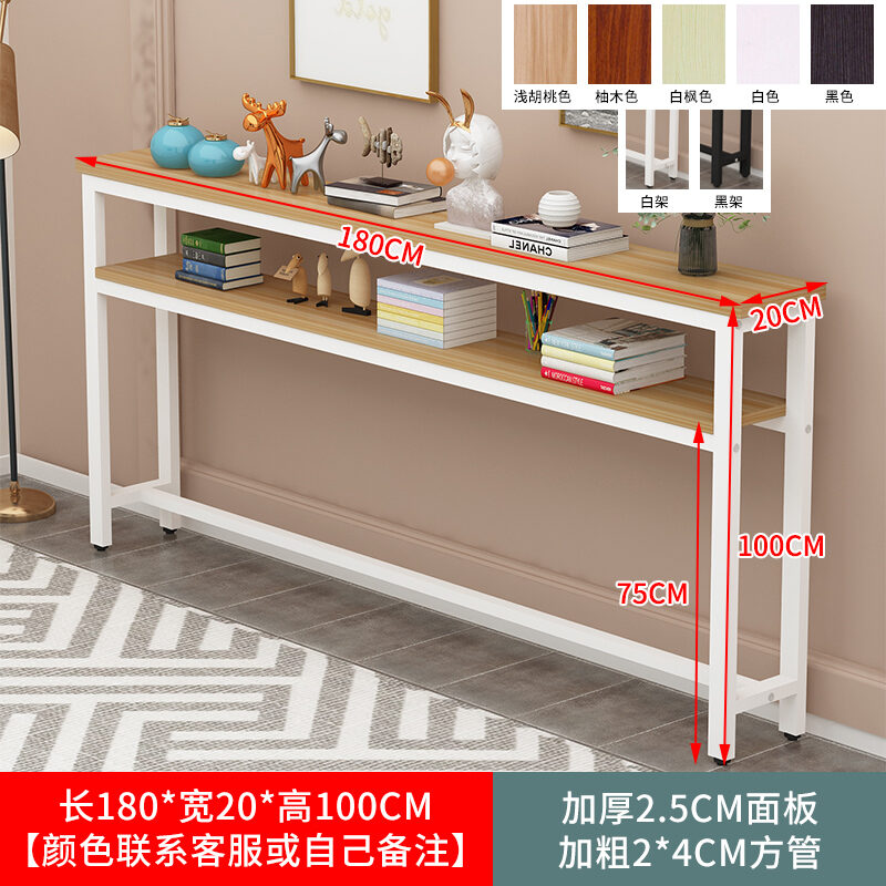 Long Narrow Table Tailstock Wide Sofa Back Wall Shelf Rectangular Table ...