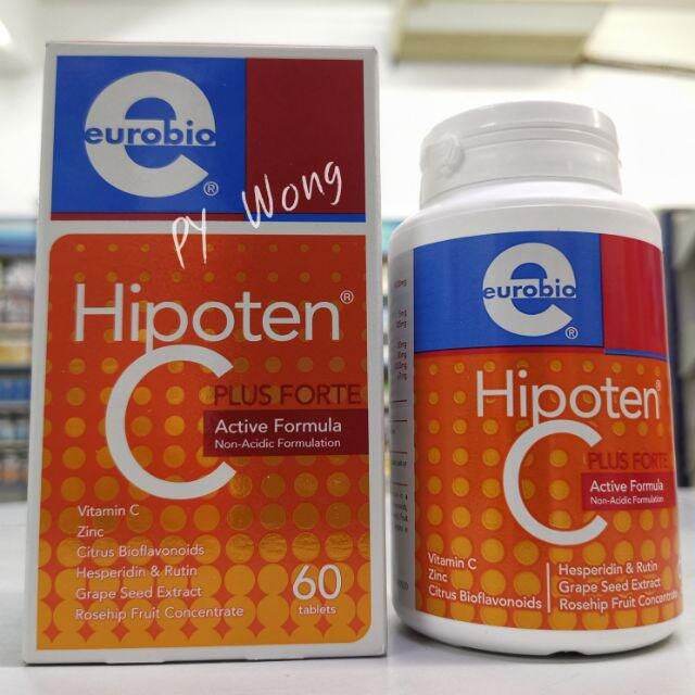 Eurobio Hipoten C plus forte tab (New Active Formula) with free gift ...