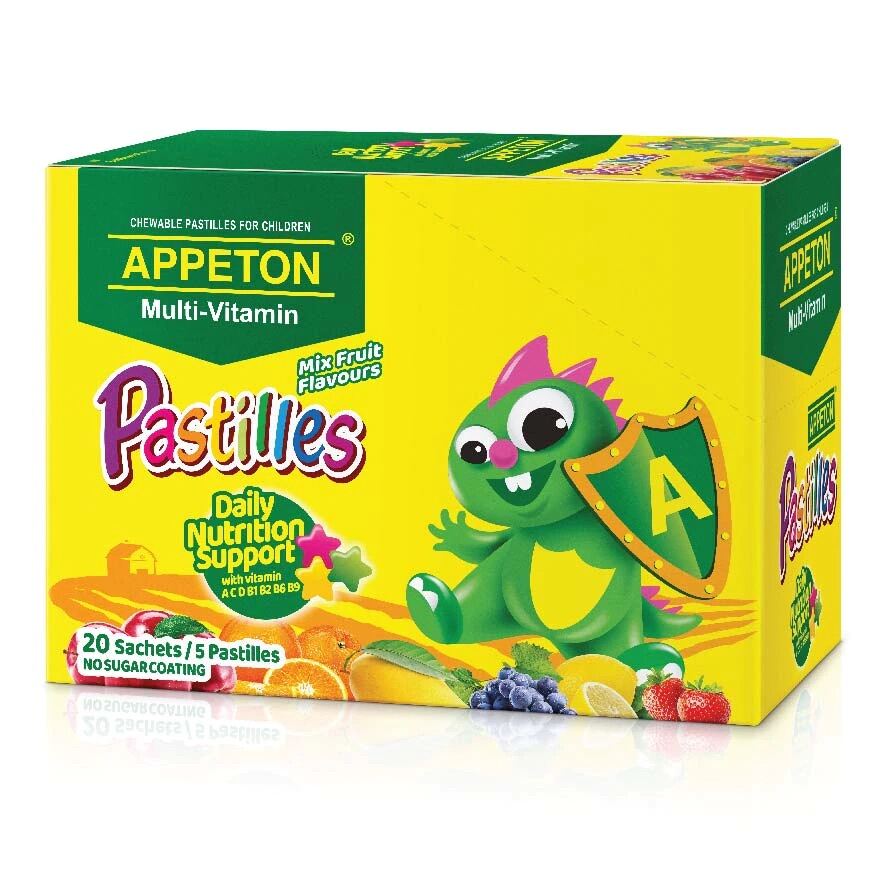 Appeton Pastilles Vitamin C / Multivitamin - 20 packets x 5 pastilles ...