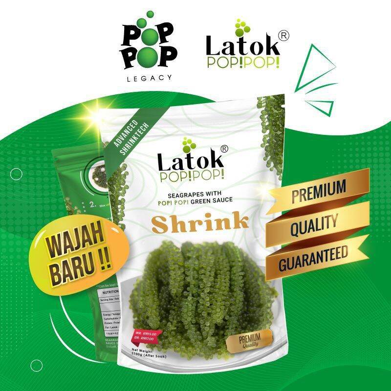 LATOK POP POP SHRINK !! (SEAGRAPE) FREE CHOPSTIKS | Lazada