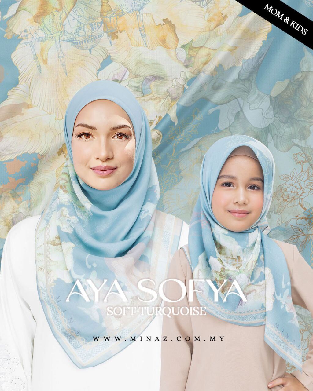 Tudung Bawal Minaz Hijab Blooming Raya Aidiladha Sedondon Anak Ibu ...
