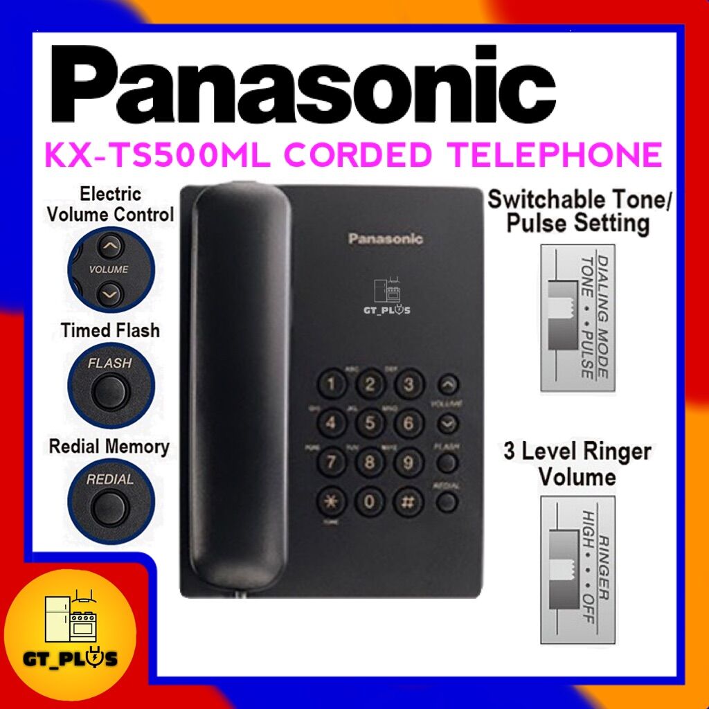 PANASONIC KX-TS500ML SINGLE LINE TELEPHONE HOME OFFICE LANDLINE CORDED ...