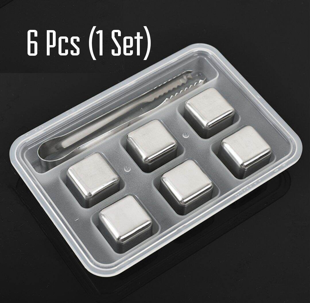 1 Set 8pcs 🔥Free Tong & Box SUS 304 Stainless Steel Metal Freezer Cool ...