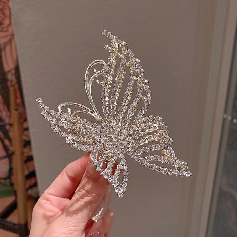 Pearl Butterfly Grip Hair Claw Niche Style Back Head 2022 New Hairpin ...