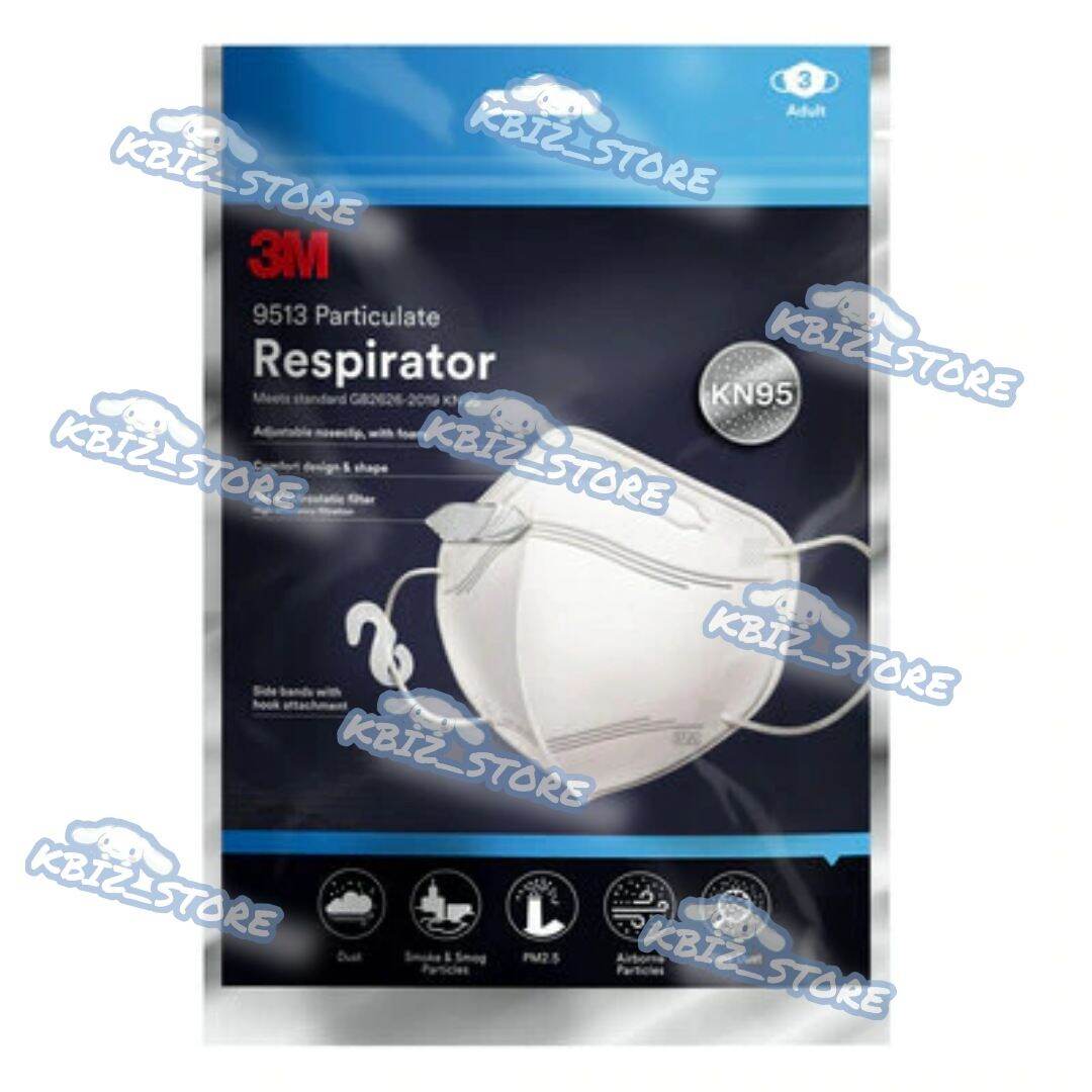 3M Mask KN95 9513 20pc (1 carton) - All New Respirator Mask (1pc/pack ...