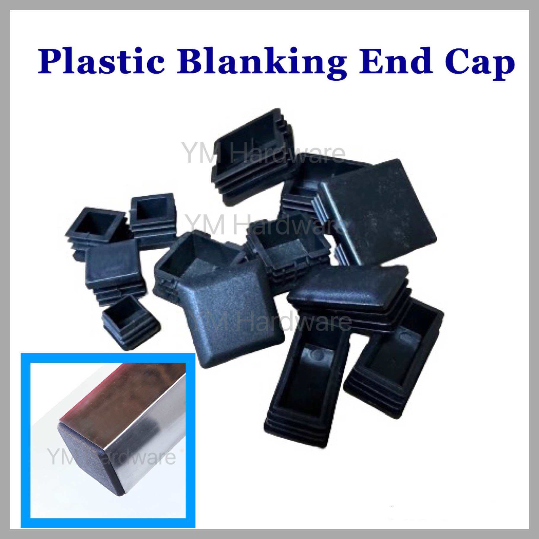 Hollow Plastic Blanking End Cap Square / Rectangular Insert For Hollo ...