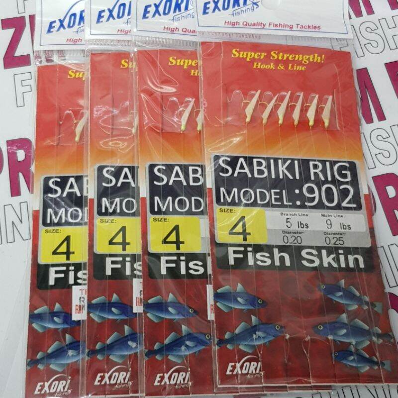 [4 pack/set] Apolo Sabiki 902 Rig Fish Skin apollo /APPOLO kertas ...