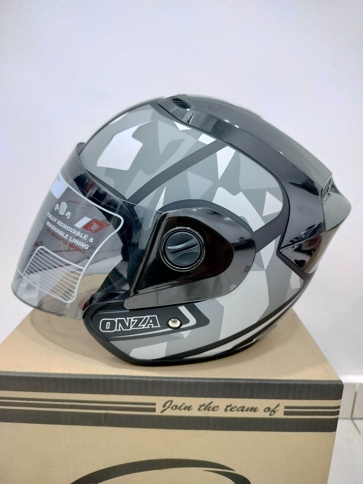 MOTORCYCLE HELMET TOPI KELEDAR MOTOSIKAL ONZA HELMET WITH KHI DESIGN ...