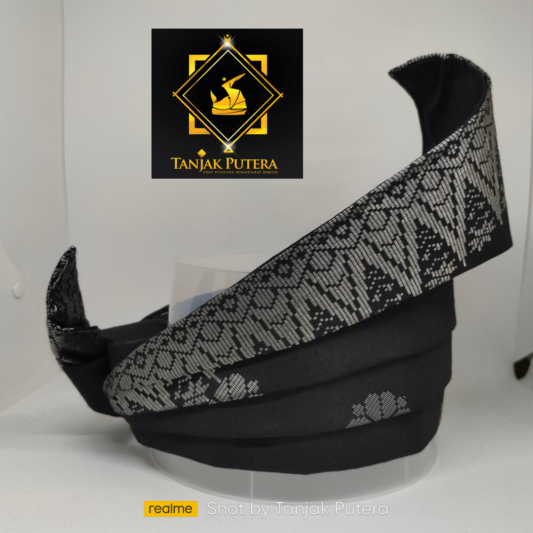 Tanjak Songket Bunga Tabur Hitam Silver Dewasa | Lazada
