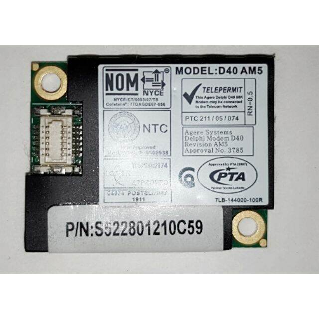 Wireless Agere Delphi D40 AM5 Modem Card For Laptops Wireless | Lazada