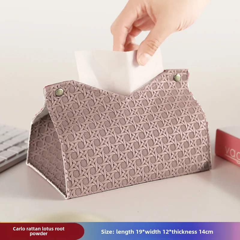 Luxury Woven Paper Towel Box Home Creative Living Room Storage Car ...