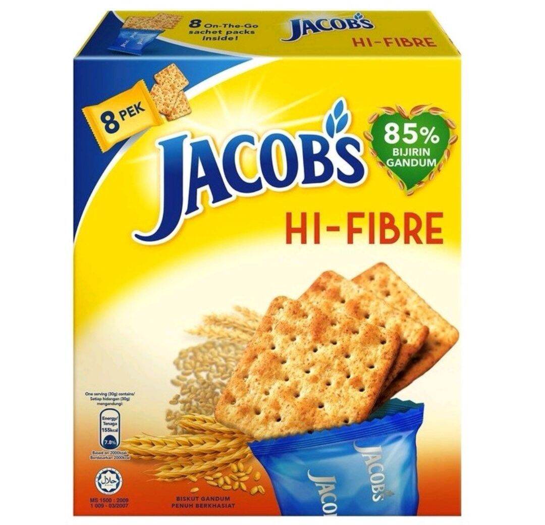 JACOBS CRACKERS HI-FIBRE 8 SACHETS ON THE GO | Lazada