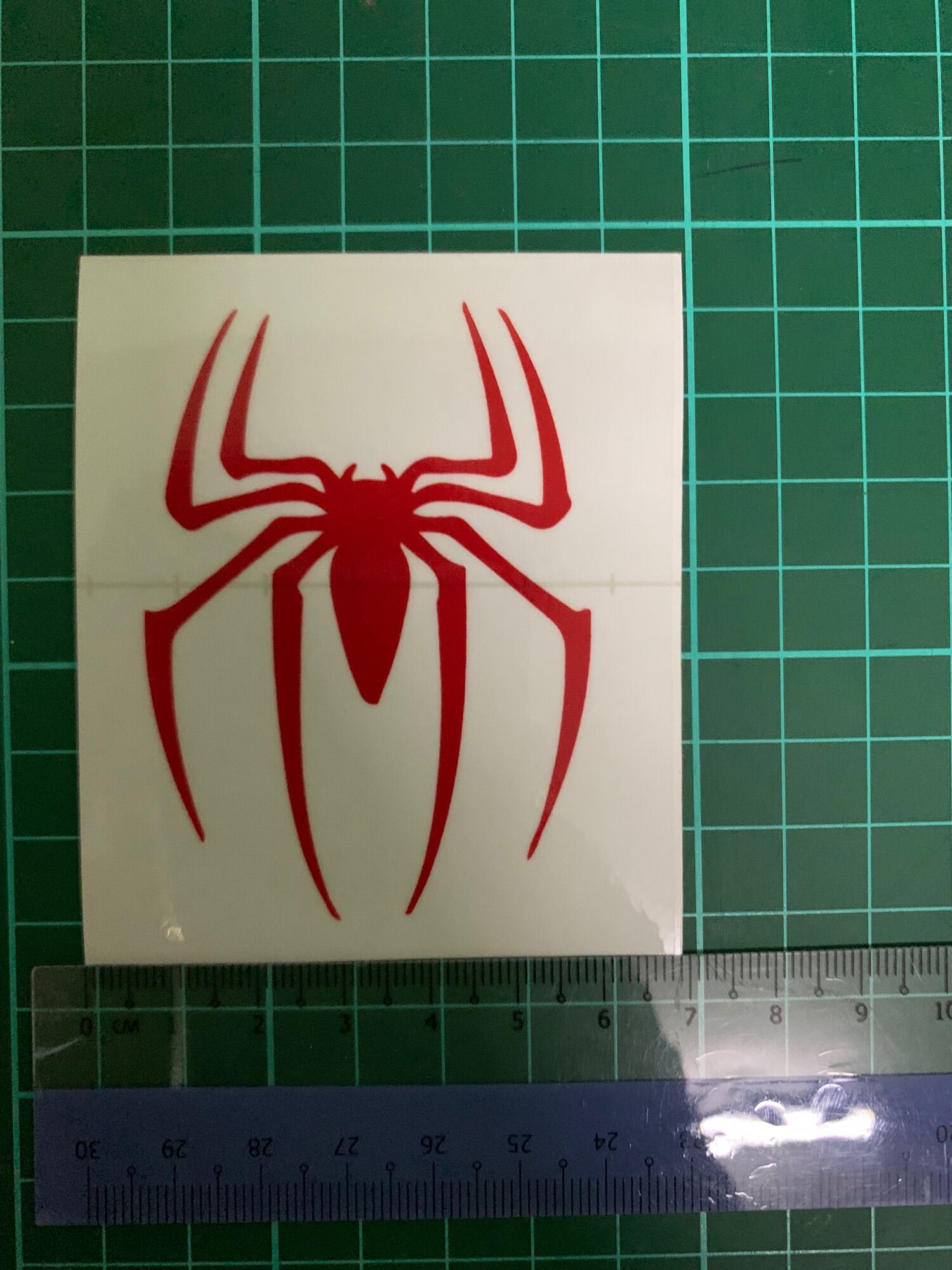 Spiderman Red spider design transparent cutting sticker motor & car ...