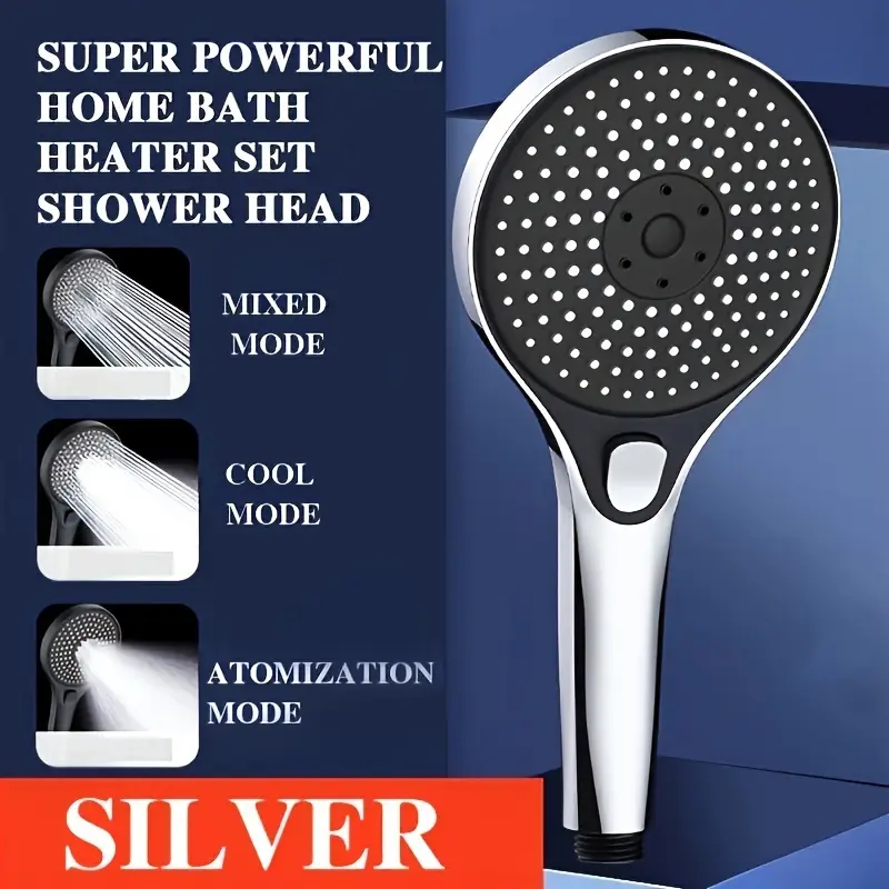 Three-speed High-pressure Shower Head With Large Panel Super Powerful ...