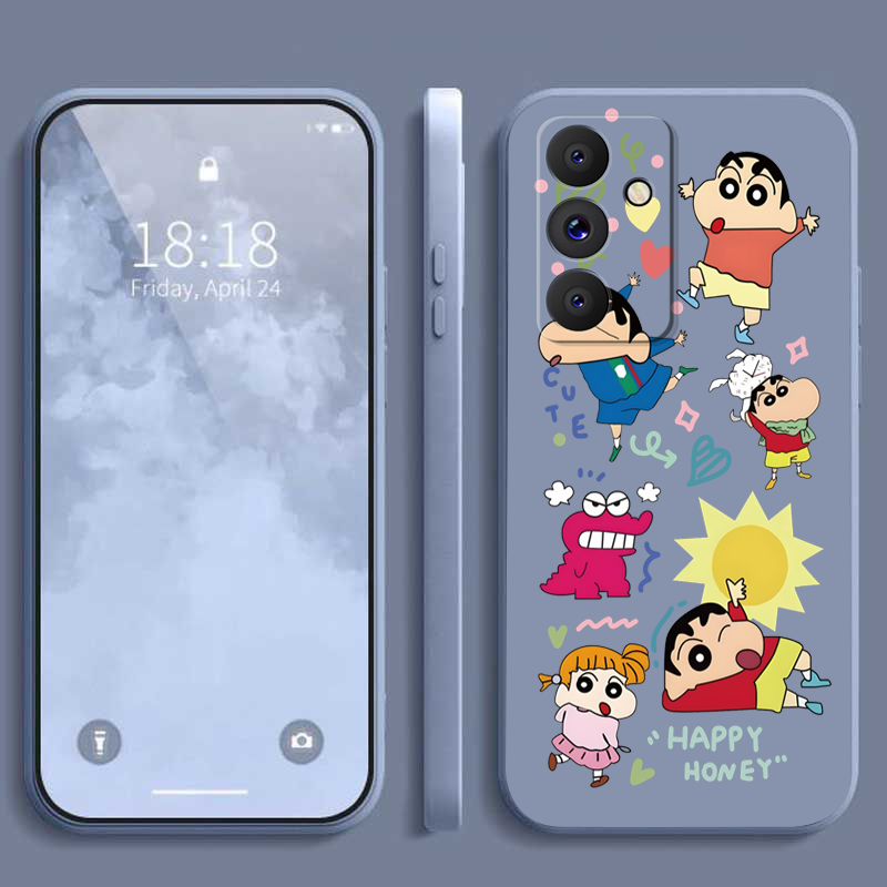 Samsung S25 FE Happy Crayon Shin-chan Matte Soft Case Fun Flexible ...