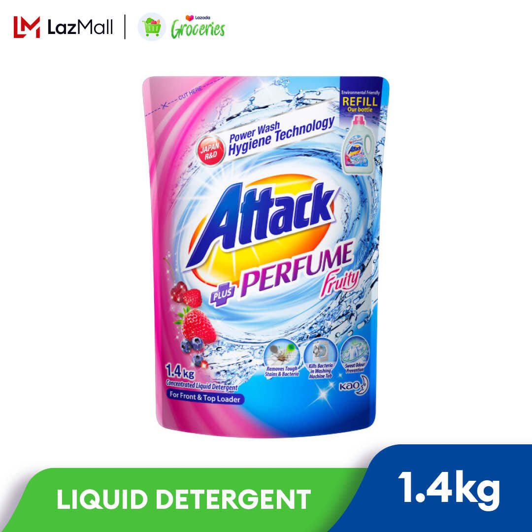 Attack Liquid Perfume Detergent Fruity (LATPJ) (1400g) | Lazada