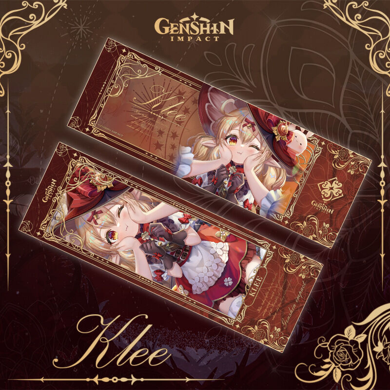 Genshin Original God Peripheral Laser Ticket Carving Qingni Lu Eight-Heavy God Dress Double ...