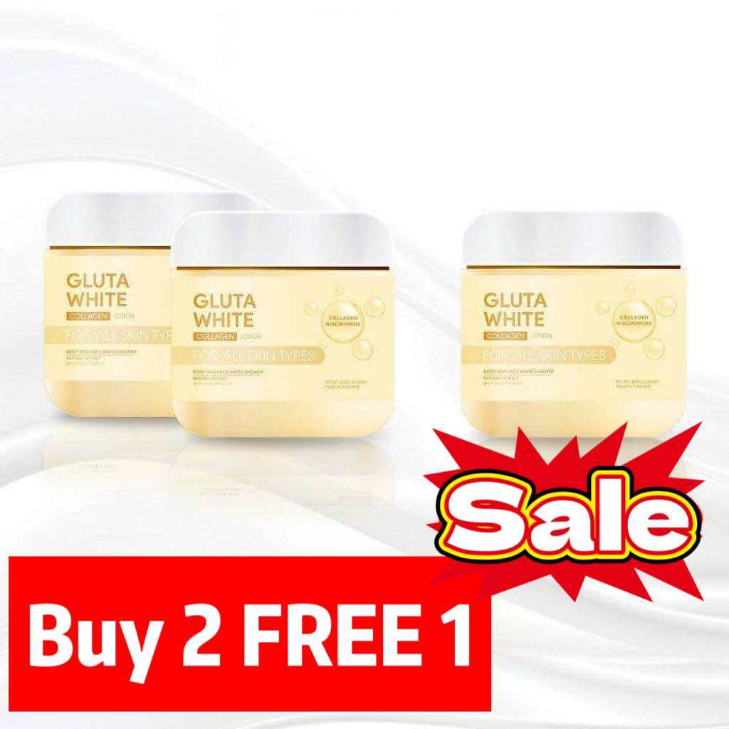 100% ORIGINAL (2 FREE 1) GLUTA WHITE Whitening Body Mask Cream 600g ...