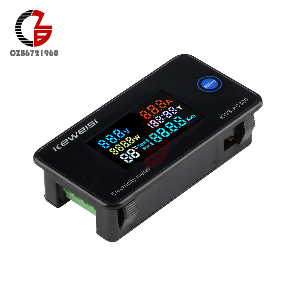 AC 50-300V 100A 20A AC Voltmeter Ammeter Wattmeter Power Energy Meter ...