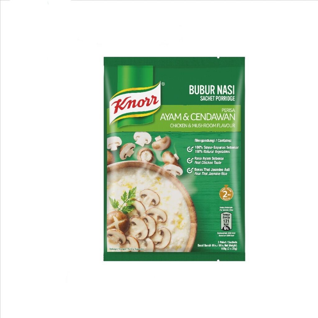 Knorr Instant Sachet Porridge | Bubur Nasi 3 Sachets x 35g (105g) | Lazada