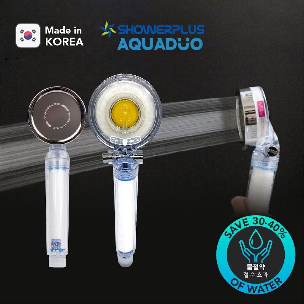 AQUADUO Shower Plus Filter Shower Head [ Made in Korea ] | Lazada