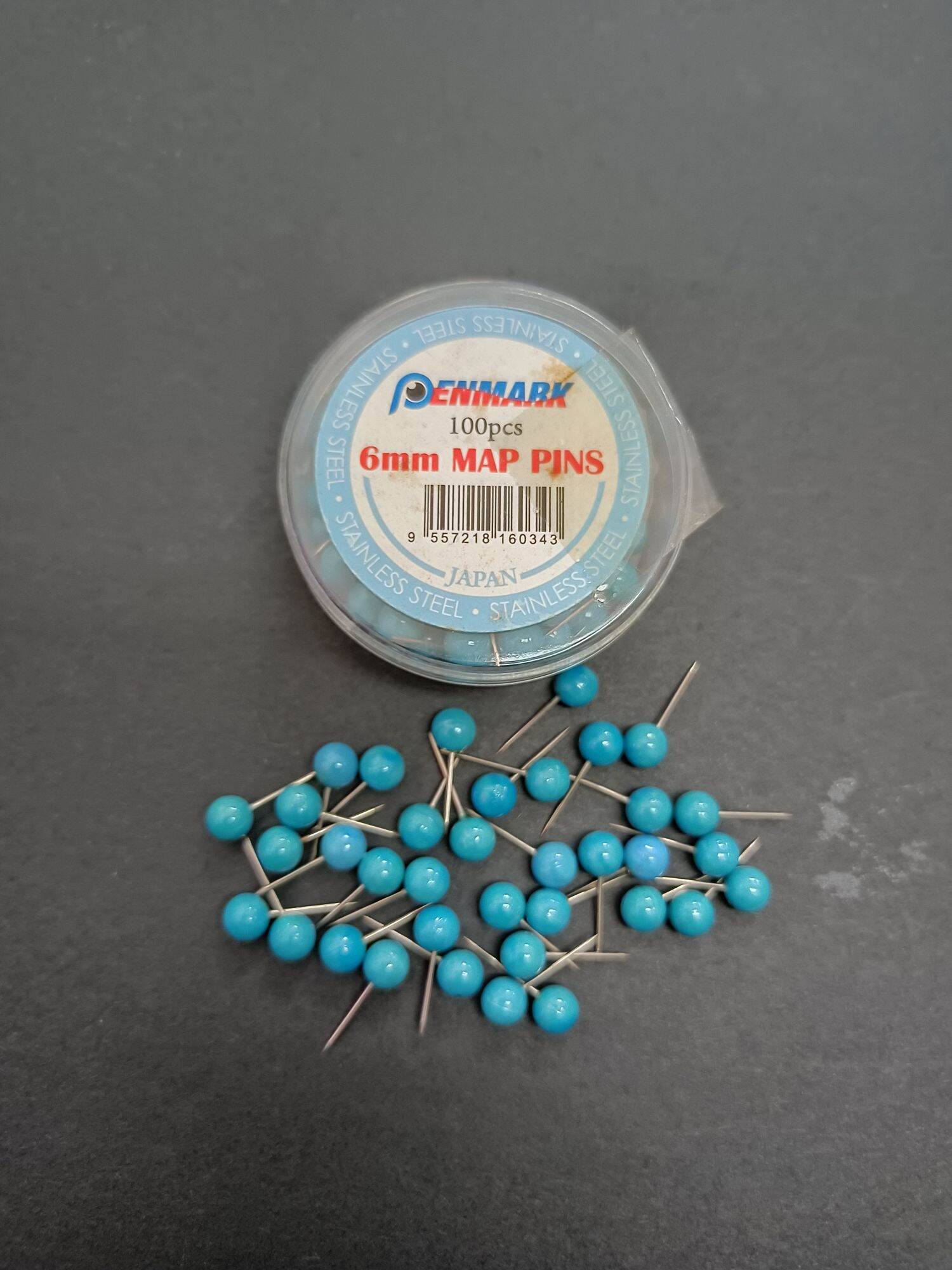 Penmark 6mm 100's Map Pins-Blue | Lazada
