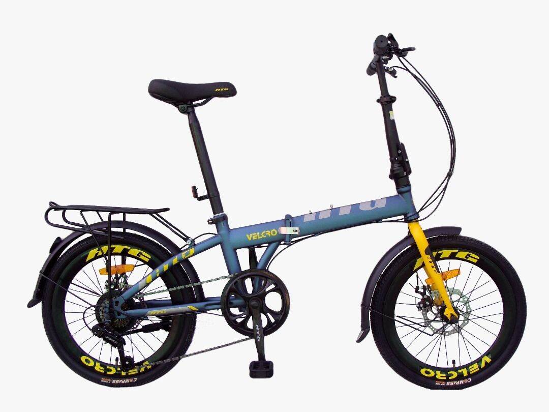 HTG Velcro Shimano Folding Bike 20" 7 Speed Shimano Ready Stock Basikal ...